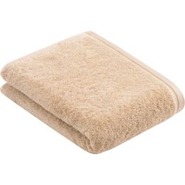Vossen Badetuch &raquo;Vegan Life&laquo; 100% vegan beige Webfrottier, Obermaterial: 100% Baumwolle B/L: 67cmx140cm, 1 Stk., Webfrottier