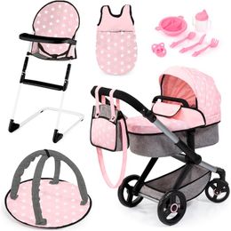 BAYER Kombi-Puppenwagen &raquo;Xeo Deluxe, rosa&laquo; rosa Einheitsgr&ouml;&szlig;e Kombi-Puppenwagen