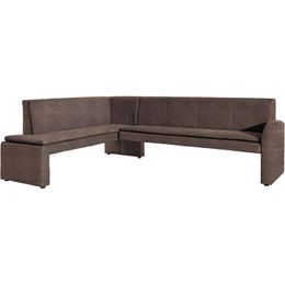 exxpo - sofa fashion Eckbank &raquo;Cortado, elegant und modern mit hohem Sitzkomfort&laquo; hohe Bodenfreiheit, sch&ouml;ne Detailverarbeitung braun Strukturstoff (88