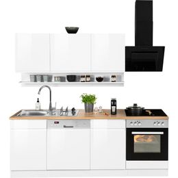 KOCHSTATION K&uuml;chenzeile &raquo;KS-Virginia,neu in verbesserter Ausf&uuml;hrung&laquo; Breite 220 cm, Soft-Close, wahlweise mit E-Ger&auml;ten wei&szlig; B/H/T: 220cm x 200cm x 