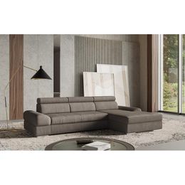 Sit & More sit&more Ecksofa &raquo;Broadway L-Form&laquo; inklusive Kopfteilverstellung, wahlweise mit Schlaffunktion braun 100% Polyester B/H/T: 284cm x 79cm x 171cm, Luxus