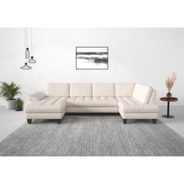 Sit & More sit&more Wohnlandschaft &raquo;Westham U-Form&laquo; wahlweise mit Schlaffunktion, Bettkasten, Sitztiefenverstellung beige 100% Polyester B/H/T: 338cm x 88cm x 