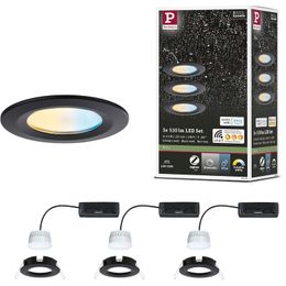 Paulmann LED Einbauleuchte &raquo;LED Einbauleuchte Nova Coin IP44 rund 78mm&laquo; LED-Modul 3 Stk. Tageslichtwei&szlig; Memoryfunktion, Farbwechsler, Farbsteuerung, Dimmer, 