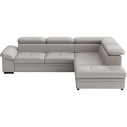 Sit & More sit&more Ecksofa &raquo;Viola, L-Form, Leder, B: 249 cm&laquo; optional mit Schlaffunktion beige B/H/T: 249cm x 73cm x 226cm, NaturLEDER , Ottomane rechts, ohne 