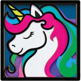 buttinette Wood-Art "Einhorn", 25 x 25 cm