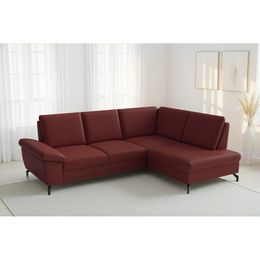 Sit & More sit&more Ecksofa &raquo;Chelsea Leder L-Form, B:249 cm, inkl. Armteil- & Sitztiefenverstellung&laquo; optional mit Schlaffunktion und Bettkasten B/H/T: 249cm x 