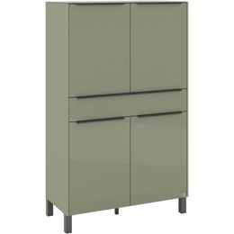 set one by Musterring Highboard &raquo;Reno&laquo; 1 Stk. tlg. Mit Vierkantfu&szlig; in diversen Farben, 152 cm H&ouml;he & Farbauswahl gr&uuml;n Glas, Holzwerkstoff B/H/T: 92cm 