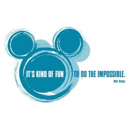Komar Wandtattoo &raquo;Disney It&lsquo;s kind of fun - Gr&ouml;&szlig;e 50 x 70 cm&laquo; selbstklebend, Wandsticker, Kinderzimmer blau Folie B/H/T: 50cm x 70cm, Zitate