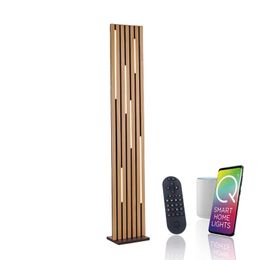 Neuhaus Q SMART HOME LIGHTS LED Stehlampe &raquo;Q-AKUSTIK&laquo; LED-Board 1 Stk. warmwei&szlig; - kaltwei&szlig; braun 1, H: 162cm, 1 Stk.