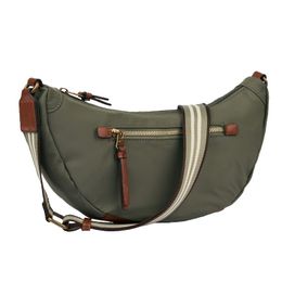 Camel Active Damen Camel Active Handtasche &raquo;Bari&laquo; aus hochwertigem matten Nylon mit gestreiftem Gewebeband gr&uuml;n B/H/T: 33cm x 15cm x 12cm