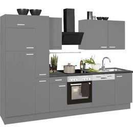 Optifit K&uuml;chenzeile &raquo;Parma&laquo; ohne E-Ger&auml;te, Breite 300 cm grau B/H/T: 300cm x 60cm