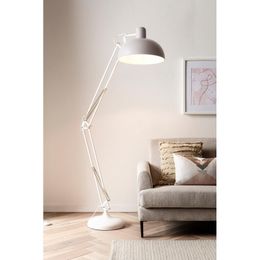 Salesfever Stehlampe &raquo;Jack&laquo; E27 1 Stk. gefertigt aus Stahl wei&szlig; 1, H: 173cm, 1 Stk.