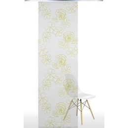 Liedeco Schiebegardine Klettband 1 Stk. tlg. HxB: 245x60, ohne Paneelwagen gr&uuml;n Polyester 245cm, Klettband, 60cm