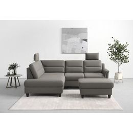 Sit & More sit&more Ecksofa &raquo;Far&ouml; L-Form&laquo; inklusive Federkern, wahlweise mit Schlaffunktion und Bettkasten braun B/H/T: 251cm x 90cm x 187cm, Luxus-Microfaser 