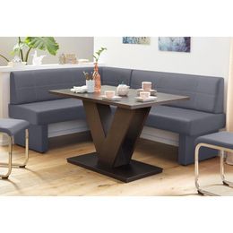 Home Affaire Eckbank grau B/H/T: 152cm x 89cm x 202cm, Kunstleder, langer Schenkel rechts