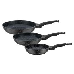 GSW Pfannen-Set &raquo;Titanium Granit Advanced&laquo; Aluminiumguss Set, 3 Stk. tlg. Pfannen-Set aus Aluminium-Guss mit Antihaft-Versiegelung schwarz 