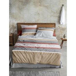 Irisette Bettw&auml;sche &raquo;Panda 8543&laquo; 2 Stk. flauschig rot Feinbiber, Obermaterial: 100% Baumwolle B/L: 140cm x 200cm, 1 Stk., 1 Stk., Feinbiber, B/L: 90cm x 70cm, 