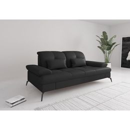 Sit & More sit&more 3-Sitzer &raquo;Amica, inkl. Sitztiefenverstellung und Armteilverstellung&laquo; wahlweise mit Kopfteilverstellung und Schlaffunktion schwarz B/H/T: 