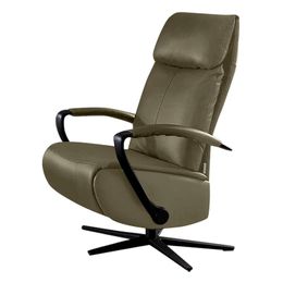 W.Schillig Relaxsessel &raquo;rumbaa&laquo; wahlweise mit Doppelmotor, in Gr&ouml;&szlig;en S, M & L, mit 5-Sternfu&szlig; gr&uuml;n Longlife Xtra-Leder Z69: Das feinnarbige, gedeckte 
