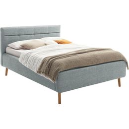 Meise M&ouml;bel meise.m&ouml;bel Polsterbett &raquo;Lotte&laquo; mit Lattenrost und Bettkasten blau Bezug Bett: Strukturstoff (100% Polyester) Liegefl&auml;che L&auml;nge B: 200cm x 140cm, 