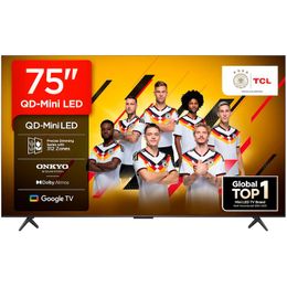 TCL Mini-LED-Fernseher &raquo;75Q6CX2&laquo; 189 cm/75 &prime;&prime; Smart-TV 4K Multi-HDR Dolby Vision, 144Hz, ONKYO Dolby Atmos, Apple Airplay 2 schwarz Unterst&uuml;tzung von 