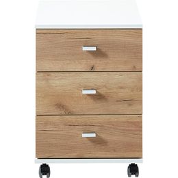 Germania Rollcontainer &raquo;Altino&laquo; mit 3 Schubk&auml;sten wei&szlig; B/H/T: 40cm x 56,9cm x 48,9cm