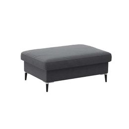 FLEXLUX Pouf &raquo;Fiore&laquo; Kaltschaum, F&uuml;&szlig;e Alu+schwarz grau Aluminium, Holz teilmassiv B/H/T: 97cm x 34cm x 66cm, Velvet