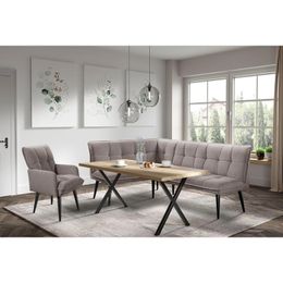exxpo - sofa fashion Eckbank &raquo;Mocca Essbank, Sitzbank&laquo; hoher Sitzkomfort, bequem und elegant, hochwertige Detailverarbeitung B/H/T: 240cm x 94cm x 