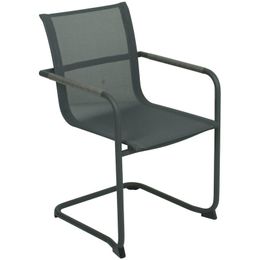 Garden Pleasure Freischwinger &raquo;KENDRA&laquo; (Set) 4 Stk.maximale Belastbarkeit 100 Kg grau Edelstahl pulverbeschichtet / Kunststoffgewebe, grau B/H/T: 59cm x 85cm x 56cm, 