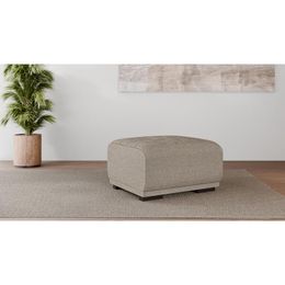 OTTO home Polsterhocker &raquo;BORNHOLM, kleiner Hocker passend zur Serie, Ma&szlig;e B/T/H: 61/72/46 cm&laquo; mit Wellenfederung, in hochwertiger Verarbeitung grau 