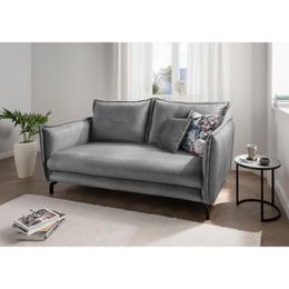 Home Affaire Ecksofa &raquo;Lazio modern und bequem, schmale Armlehnen, tolle Detailverarbeitung&laquo; Armlehnen verstellbar grau B/H/T: 198cm x 94cm x 110cm, 
