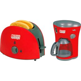 Happy People Kinder-Haushaltsset &raquo;Toaster und Kaffeemaschine&laquo; mit Licht- und Soundeffekt rot Kunststoff Einheitsgr&ouml;&szlig;e