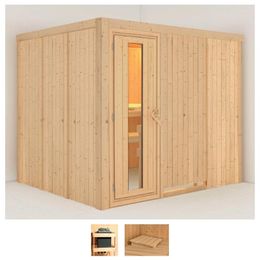 Karibu Sauna &raquo;Gitte&laquo; Set, ohne Ofen beige ohne Ofen, (ohne Ofen)