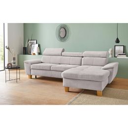 exxpo - sofa fashion Ecksofa &raquo;Enya, aufwendige Detailverarbeitung, hoher Sitzkomfort, bequem, L-Form&laquo; inkl. Kopfteilverstellung, wahlweise mit 
