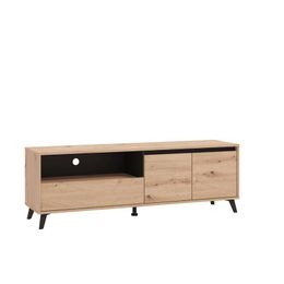 Home Affaire TV-Board &raquo;Stirling, TV-Kommode, TV-Board, TV-Schrank, Breite 158,5 cm&laquo; in 2 Farbausf&uuml;hrungen, 2 T&uuml;ren, mit Schublade schwarz B/H/T: 