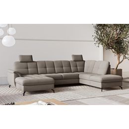 Sit & More sit&more Wohnlandschaft &raquo;Zora&laquo; wahlweise mit Schlaffunktion und Bettkasten braun 100% Polyester B/H/T: 319cm x 92cm x 212cm, Luxus-Microfaser Euphoria