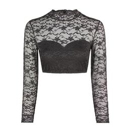Nina von C. Dirndlbluse langarm in schwarz | Gr.: 46
