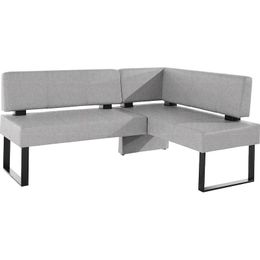 OTTO home Eckbank &raquo;Oliver mit Metallgestell, K&uuml;chenbank&laquo; verschiedene Bez&uuml;ge Cord Esszimmerbank OTTOs Choice grau Holzwerkstoff, Massivholz, Polyester