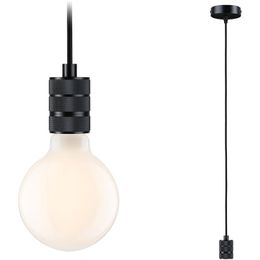 Paulmann Pendelleuchte &raquo;Tilla&laquo; E27 1 Stk. E27, max. 1x60W E27, 230V, Stoff/Metall schwarz 1, &Oslash; 10cm, 1 Stk.