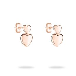 Tamaris Damen Paar Ohrstecker &raquo;Schmuck Geschenk Edelstahl Ohrringe Bold Hearts Herz&laquo; rosa Edelstahl
