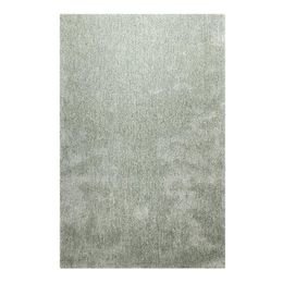 Teppich &raquo;Pisa&laquo; rund 25 mm H&ouml;he Hochflor, Microfaser, uni, weich, Shaggy, Wohnzimmer, Schlafzimmer gr&uuml;n Polyester B : 70cm 1 Stk., 25mm, L: 140cm