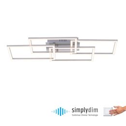 JUST LIGHT LED Deckenleuchte &raquo;IVEN&laquo; LED-Board 1 Stk. Warmwei&szlig; Memory, nach Trennung vom Netz grau 4, 1 Stk.