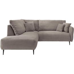 Home Affaire Ecksofa &raquo;Lazio modern und bequem, schmale Armlehnen, tolle Detailverarbeitung&laquo; zwei verschiedene Fu&szlig;farben w&auml;hlbar braun 93% Polyester, 7