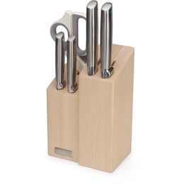 Joseph Joseph Messer-Set &raquo;Elevate Fusion 5pc Knife & Scissor Block&laquo; rutschfest, japanischer Edelstahl braun Buchenholz, Edelstahl Einheitsgr&ouml;&szlig;e