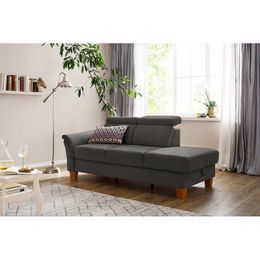 OTTO home Recamiere &raquo;Conville&laquo; incl. Kopfteilverstellung, Federkern, wahlweise mit Bettkasten braun 100% Polyester B/H/T: 194cm x 84cm x 93cm, 