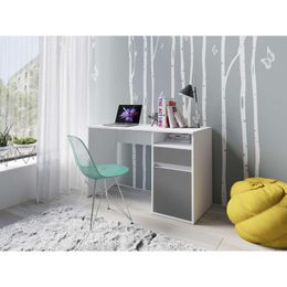 Home Affaire Schreibtisch &raquo;Tinsley&laquo; mit Schublade, und T&uuml;r, Breite 120 x53 cm grau B/H/T: 120cm x 76cm x 53cm, Computertischmit Schublade, T&uuml;r und 