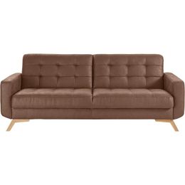 exxpo - sofa fashion 3-Sitzer &raquo;Fiord, aktuelles Design, tolle Detailverarbeitung im Sitz und R&uuml;cken&laquo; bequem, wahlweise Kippcouch mit Bettfunktion und 