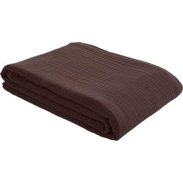 LeGer Home by Lena Gercke Wohndecke &raquo;HEVIN&laquo; Tagesdecke im Baumwoll-Crinkle-Effekt, Musselin, Kuscheldecke braun Baumwolle B/L: 140cm x 210cm