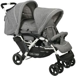 CHIC 4 BABY CHIC4BABY Geschwisterwagen &raquo;Duo&laquo; mit feststellbaren Doppelschwenk-Vorderr&auml;dern Einheitsgr&ouml;&szlig;e Geschwisterwagen