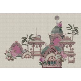 Livingwalls living walls Fototapete &raquo;Walls by Patel Jaipur&laquo; glatt Vlies, Wand lila Vlies B/L: 4m x 2,7m